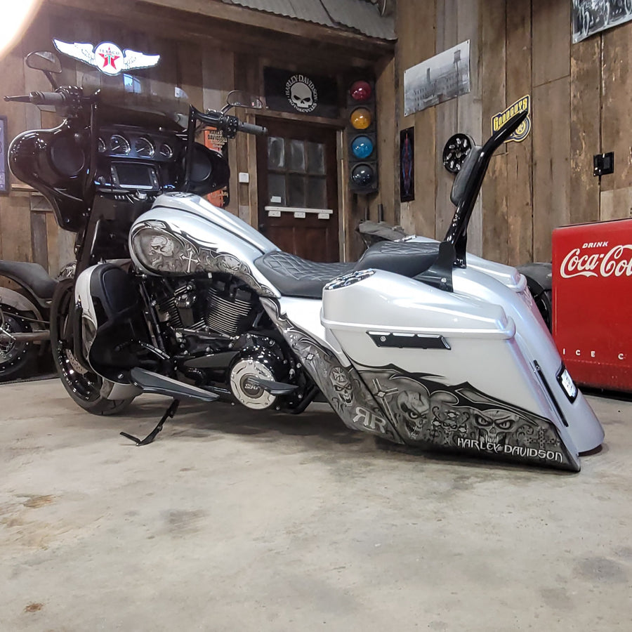 HD Bagger kit 4.5", custom baggers, extended & stretched saddle bags ...