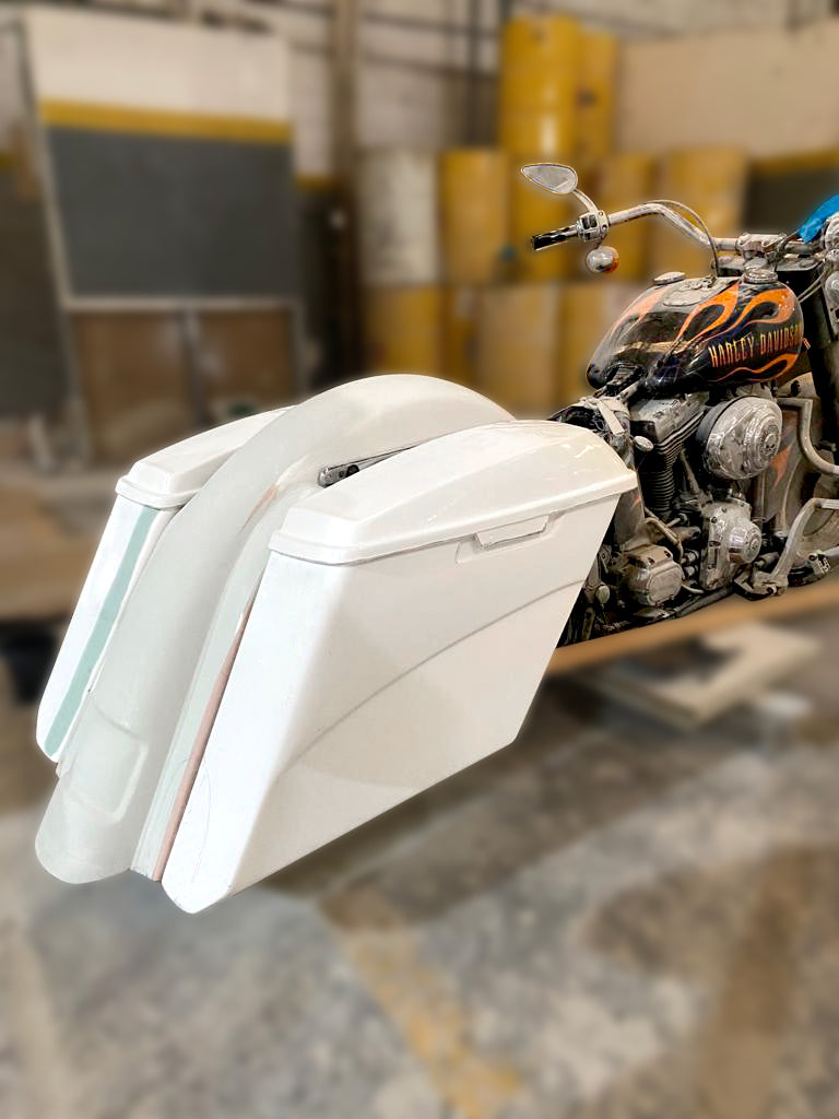 HD Bagger kit 5", custom baggers, extended & stretched saddle bags, ex ...